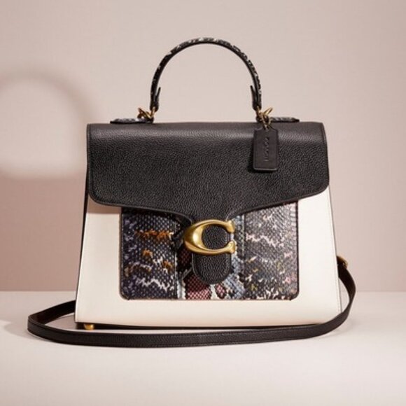 Coach | Bags | Coach Tabby Top Handle In Colorblock Snakeskin | Poshmark